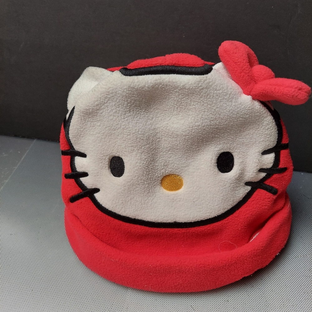 Hello Kitty Winter Hat Fits Most With Teen Red Stripe… - Gem